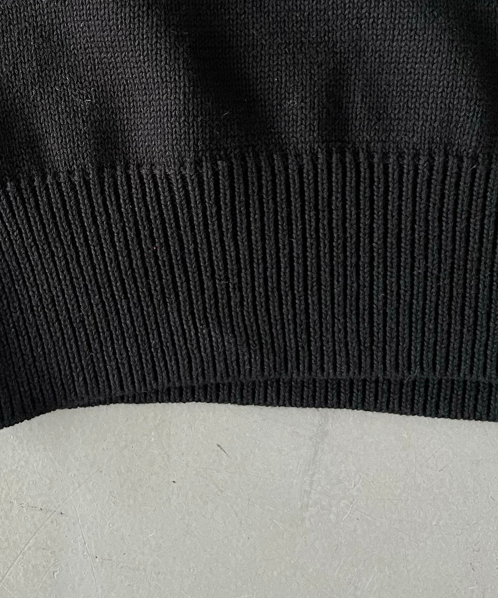 KAIKO【カイコー】Knit polo shirt "BLACK"｜O WEB STORE