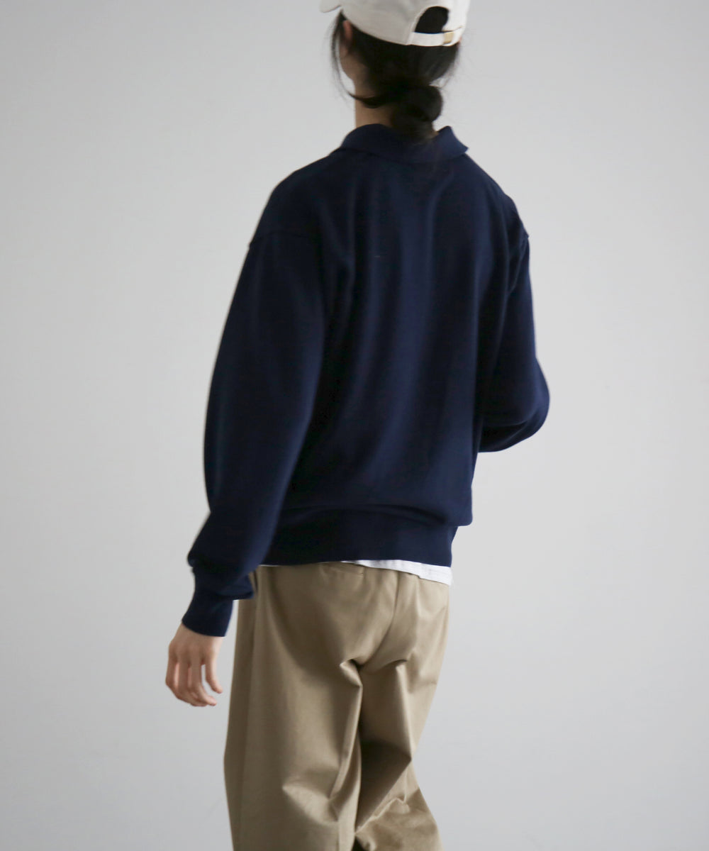 KAIKO【カイコー】メンズ スーピマニットポロ Supima polo "NAVY"｜O WEB STORE